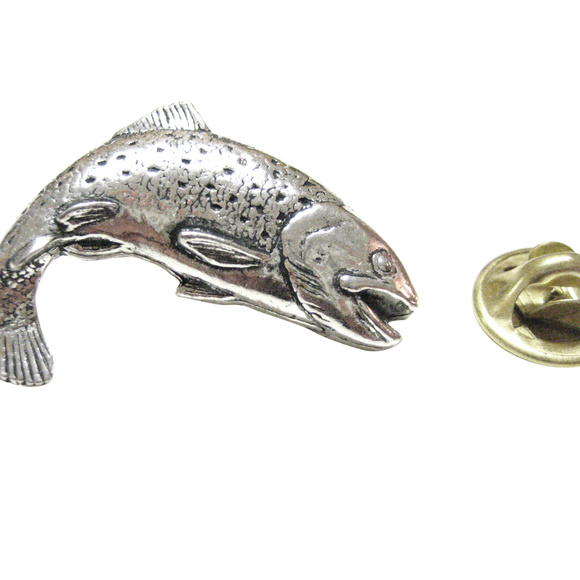 Kiola Designs | Accessories | Splashing Salmon Fish Lapel Pin | Poshmark